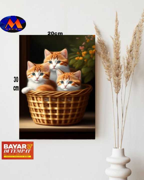 HIASAN DINDING GAMBAR KUCING/POSTER KAYU GAMBAR KUCING/POSTER GAMBAR ...