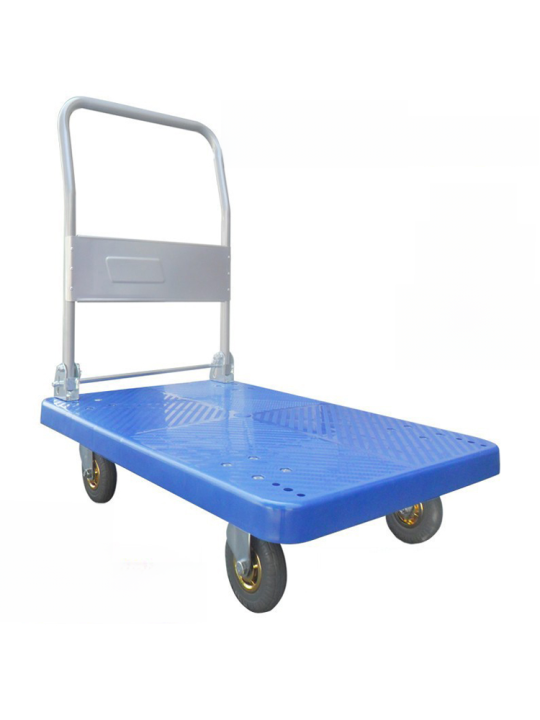 Thickened Flatbed Hand-Pulled Cart Lightweight Folding Hand-Push Cart ...
