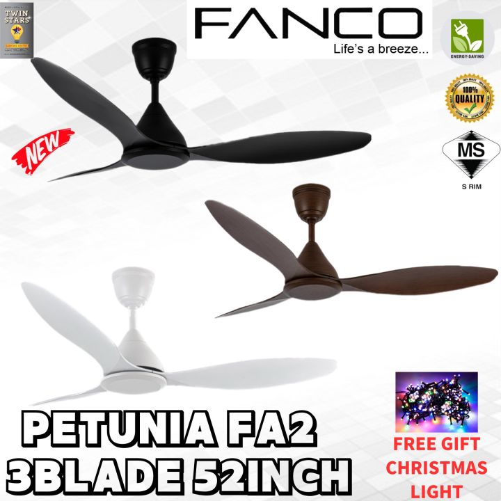 Fanco Petunia FA2 ceiling fan 56 Inches DC Motor 3 Blades Ceiling Fan ...