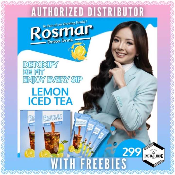 Rosmar Premium Lemon Iced Tea Fiber Detox Drink [1 Box] | Lazada PH