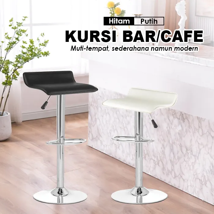 WD Kursi Bar Tinggi Hidrolik Barstool Minimalis - Kursi MiniBar Cafe ...