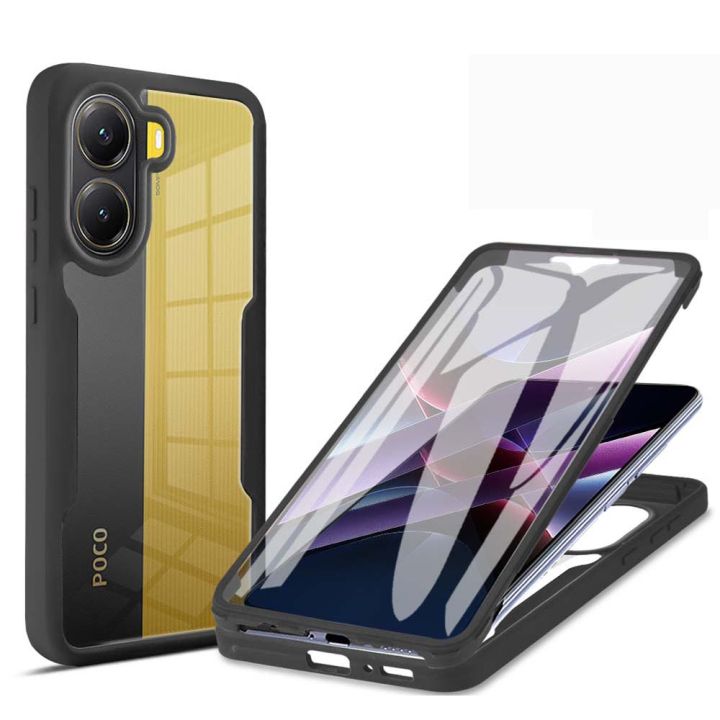 360 Full Body Screen Protectorโปร่งใสสําหรับMi POCO X7 X6 Pro X3 NFCกัน ...