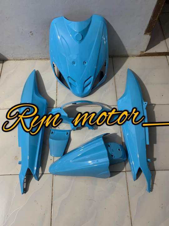 Cover body full halus yamaha mio sporty biru muda custom | Lazada Indonesia