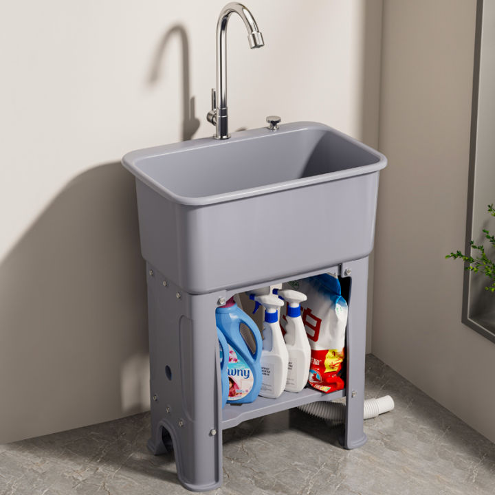 Outdoor Laundry Sink Plastic Integrated Washing Pool Handwashing Basin ...