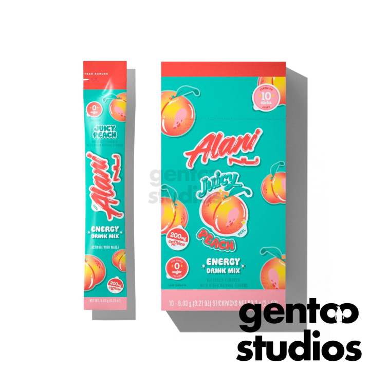Alani Nu Juicy Peach Energy Sticks | 200mg Caffeine | Pre Workout ...