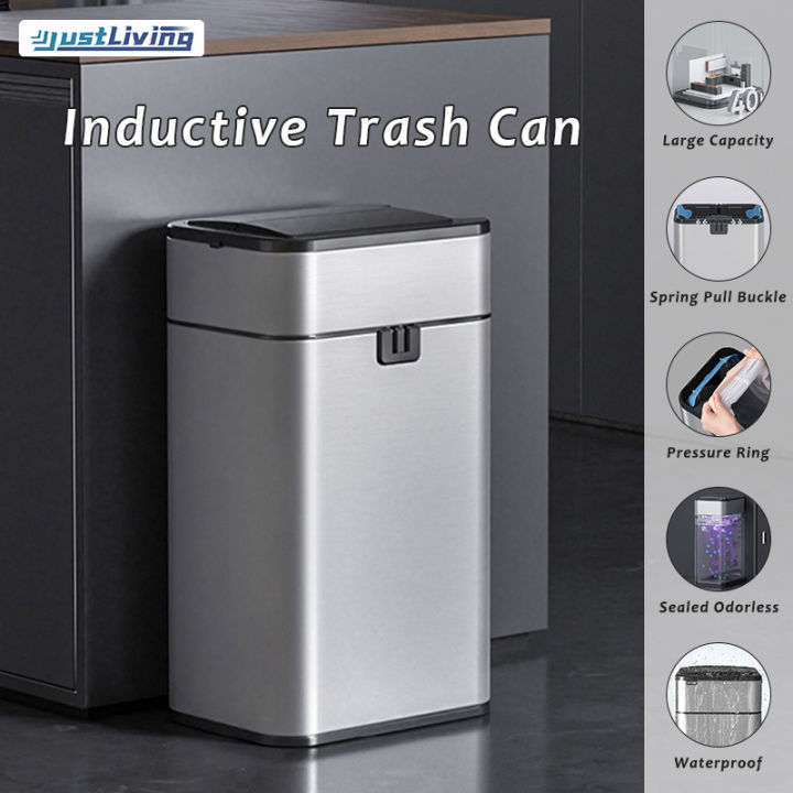 JustLiving 1PC 9/15/20/30/40/50/60L Smart Induction Trash Can Automatic ... JustLiving 1PC 9/15/20/30/40/50/60L Smart Induction Trash Can Automatic ...