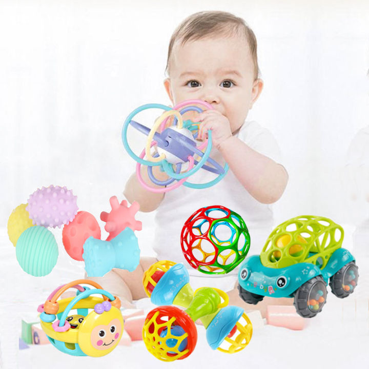 Baby Teething Toys for Babies 0-12 Months Educational Rattle Sensory ...