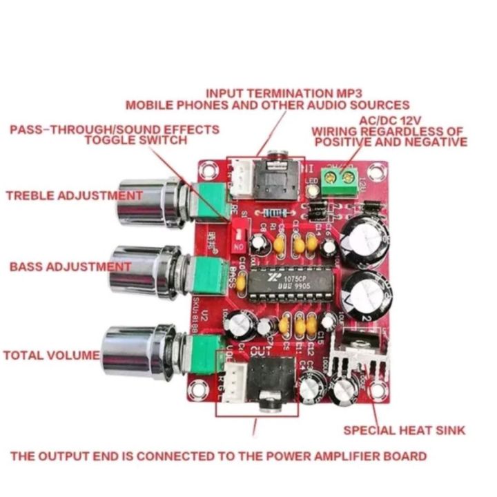 Kit Rangkaian Modul Tone Control Stereo Hifi Low Noise Digital Audio Prosesor Preamp Lazada
