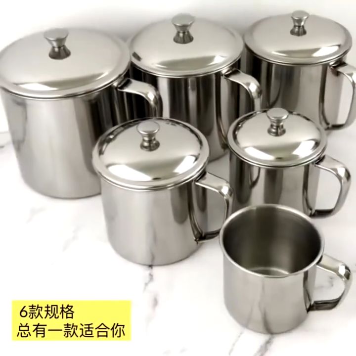 SUS 304 Stainless Steel Water Mug Cup with lid cover | Lazada