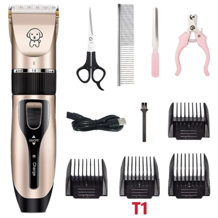 Pet Hair Razor Clipper USB Rechargeable Razor Trimmer Grooming Kit ...
