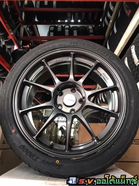 ล้อแม็กซ์ใหม่ TC105N ขอบ18/5H114 กว้าง8.5/4วง ET35 จัดคู่ยางใหม่ผลิตปี ...