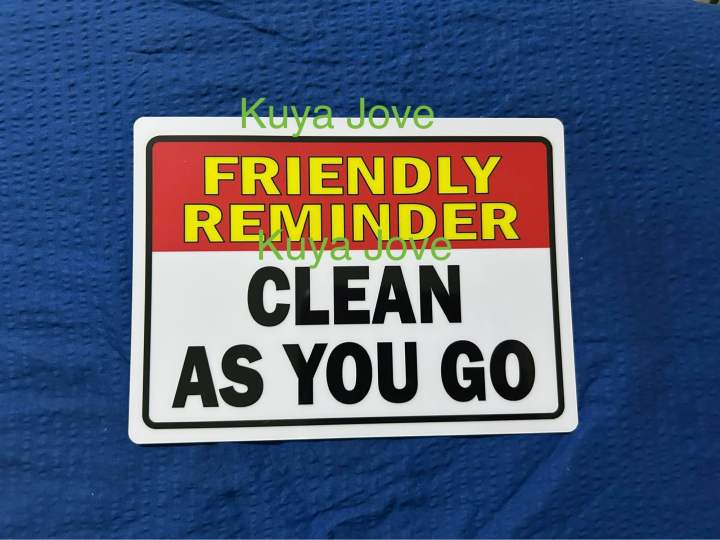 Clean As You Go Signage | Lazada PH