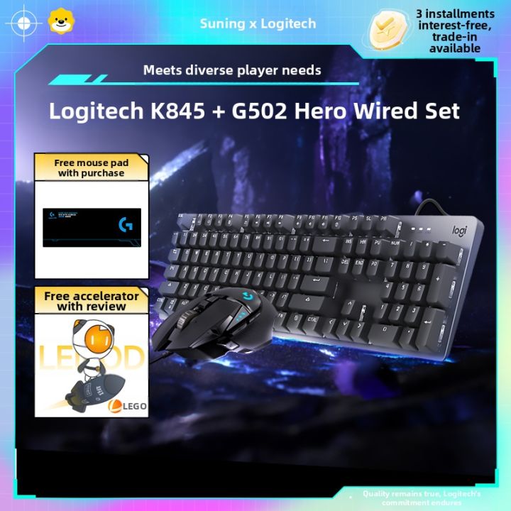 Logitech G | Logitech K845 Mechanical Keyboard Mouse Set G502 Gaming Mouse G102 Laptop 215 Wired ...