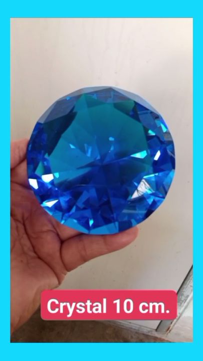 crystal 10 cm.1 ชิ้น ไม่มีรู #เพชรเทียม#คริสตัลกลมก้นแหลมเจียเหลี่ยม ...