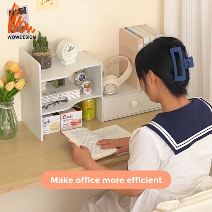 Multipurpose Desktop Storage Rack Makeup Organizer Desk Rack Adjustable ...