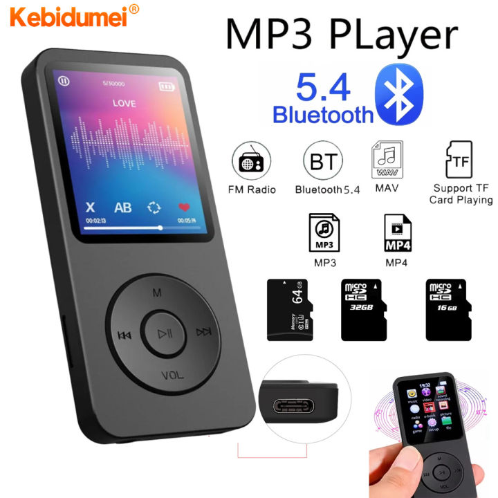 (Local shipping)Kebidumei Mini Bluetooth Mp3 MP4 Player BT5.4 Player With Built-In Speaker Can ...