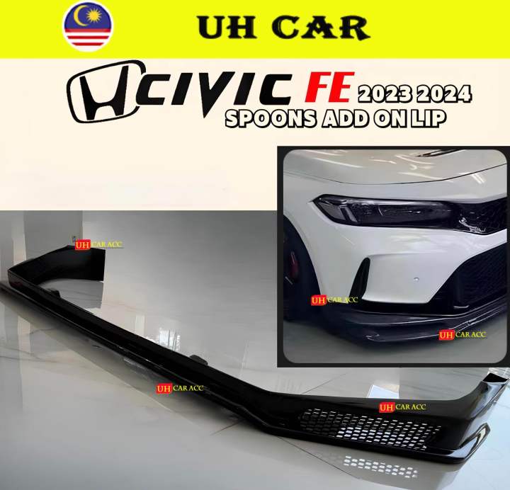 (TYPE R SPOONS) Honda Civic FE 2023 2024 Type R Add On Front Bumper ...