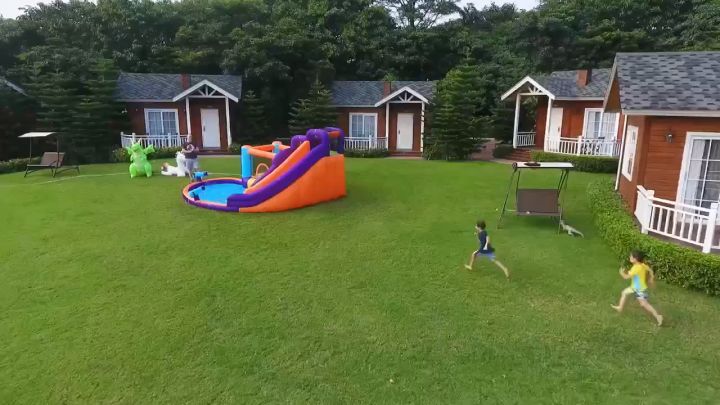 Kids Inflatable Castle Playground Equipment Outdoor Large Slide ...