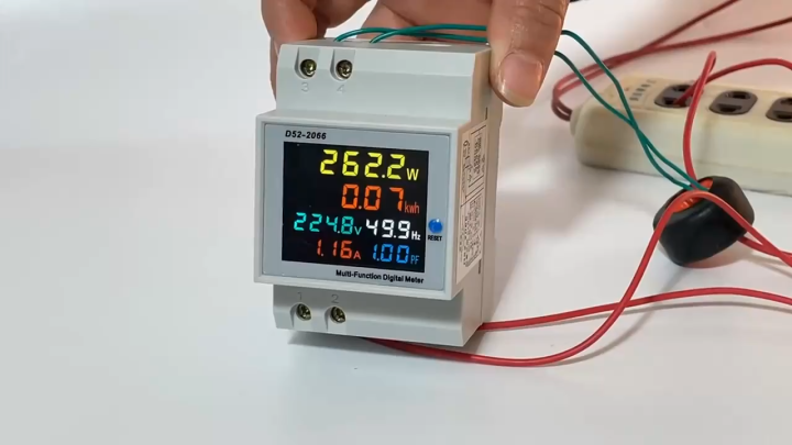 6 in 1 DIN Rail AC Monitor 110V 220V 380V 100A Power Factor Actor ...