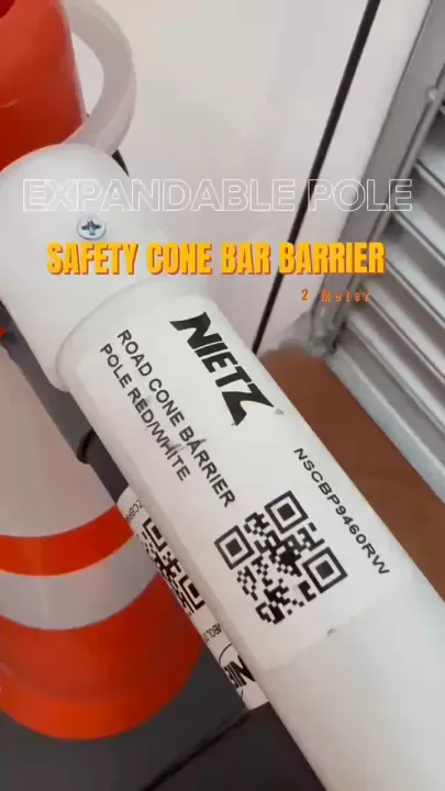 NIETZ Expandable Retractable Cone Bar Traffic Safety Cone Bar Barrier 2 ...