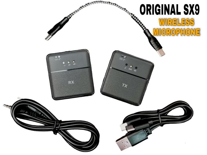 SX9 Original Lapel Wireless Microphone Type-C Connection With Headphone ...