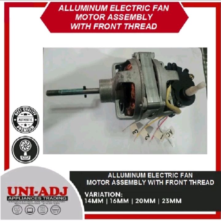 Alluminum Winding Electric fan Motor Assembly with front thread (75MM× ...