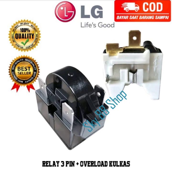 RELAY 3 PIN + OVERLOAD KULKAS LG 2 PINTU | Lazada Indonesia