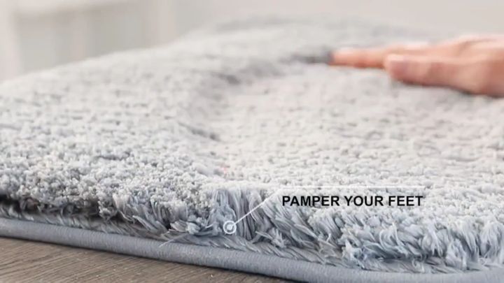 40x60cm TPE-Backing Anti-Slip Floor Mat Bathroom Mat, Bath Absorbent ...