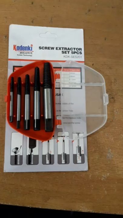Screw Extractor /Tap Balik Pencabut Baut Patah set 5pcs | Lazada Indonesia