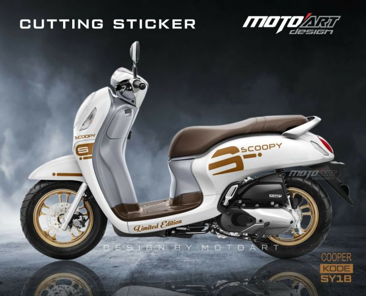 STICKER SCOOPY PUTIH 2020 / 2021 WARNA COOPER - CUTTING STICKER ...