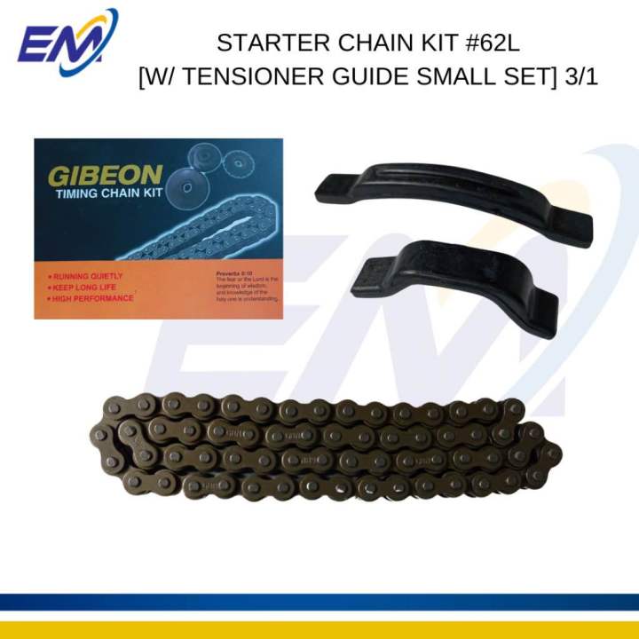 STARTER CHAIN KIT #62L [W/ TENSIONER GUIDE SML SET] 3/1 - GIBEON ...