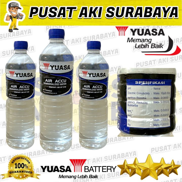 AIR AKI BIRU AKI MERAH YUASA AIR ACCU ZUUR 1000 ML 1 LITER UNTUK AKI ...