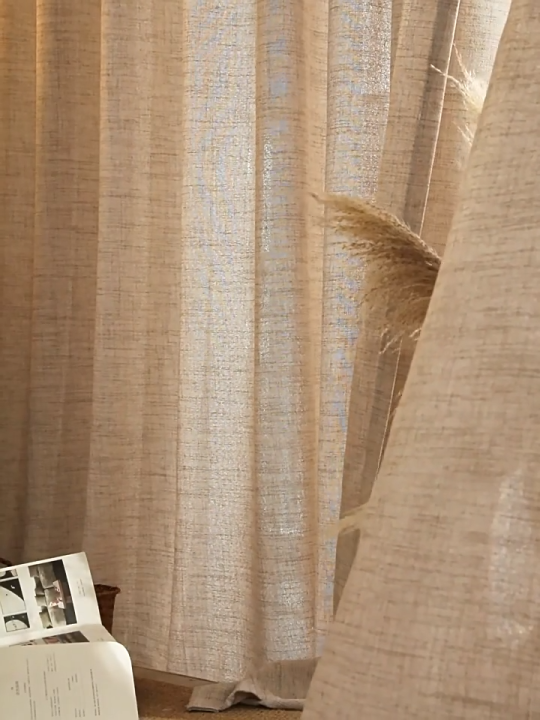 Japanese Aesthetic Sheer Curtain for Window Bedroom Living room Linen ...