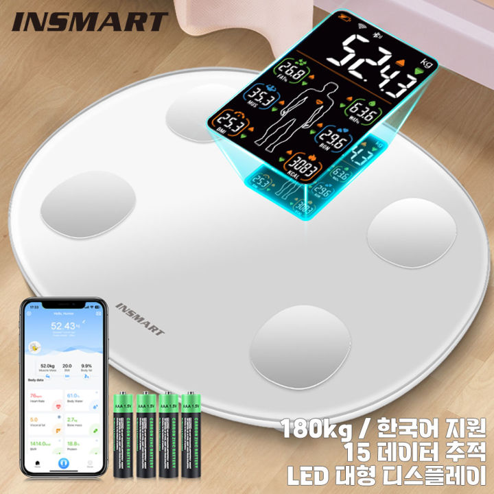 INSMART Digital Body Weight Scale with Screen for Body Fat Scale BMI ...