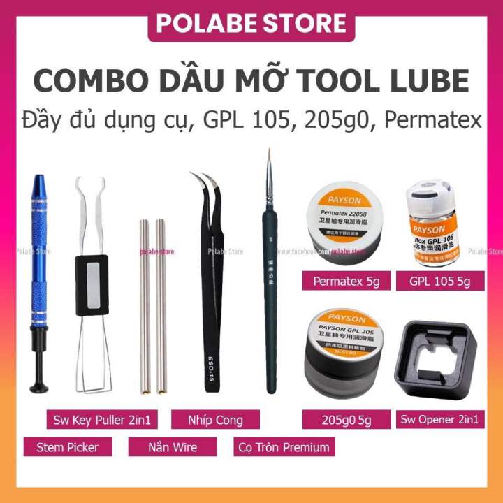 Bộ dụng cụ ADVANCED lube switch, lube stab bàn phím cơ lube tool lube ...