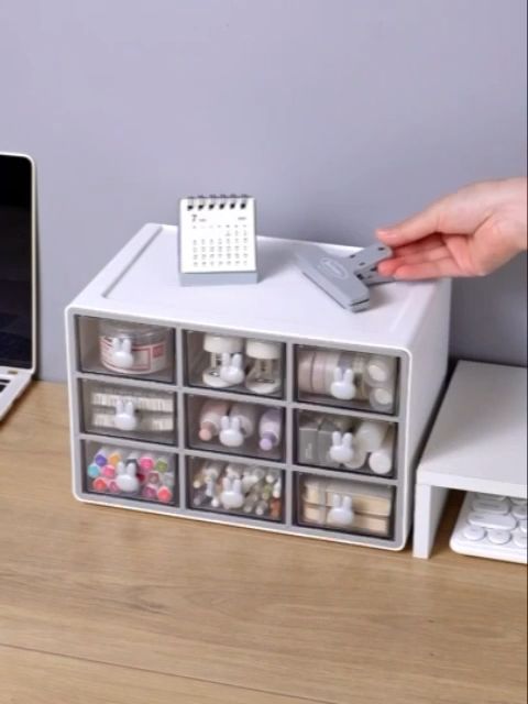 Sysie House ลิ้นชักตั้งโต๊ะ กล่องเก็บของ กล่องเก็บเอนกประสงค์แบบมี ...