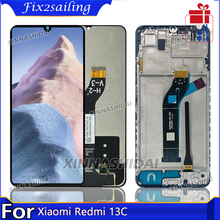 High Quality LCD For Xiaomi Redmi 13C LCD Display Touch Screen With Frame Digiziter Assembly LCD ...