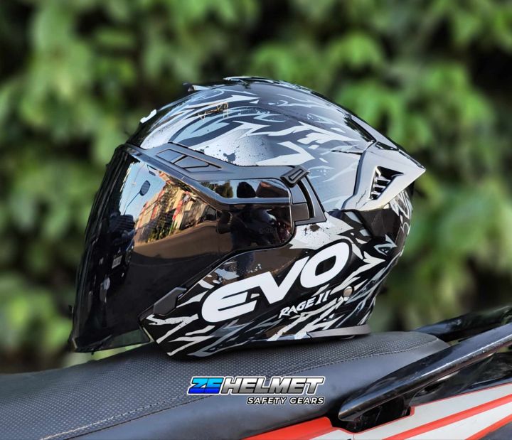 EVO RX-7 RAGE2 HALF FACE DUAL VISOR WITH FREE CLEAR LENS | Lazada PH