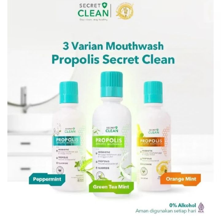 Secret Clean Propolis Antiseptic Mouthwash 300ml | Lazada Indonesia