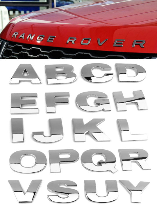 Stylish DIY English Letters Bumper Stickers Metal Modification Letters ...