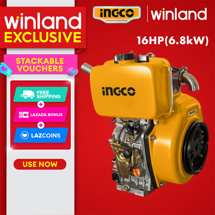 Ingco by Winland 16HP-20HP Single-Cylinder Vertical 4-Stroke Air Cooled ...