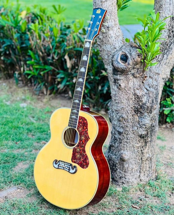 🎸 กีต้าร์โปร่ง MUGEN “MJ200 “ 🌈ทรง #super_jumbo 43นิ้ว ทรง #gibson ใหญ่ ...