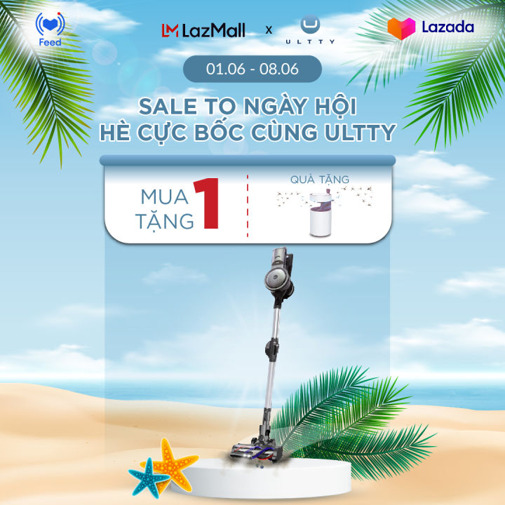Máy hút bụi lau nhà cầm tay không dây thông minh Ultty V08 - Lực hút ...