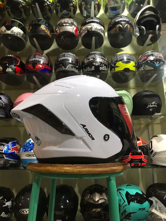 HELM JS ARMOR WHITE FULL WARNA PAKET GANTENG | Lazada Indonesia