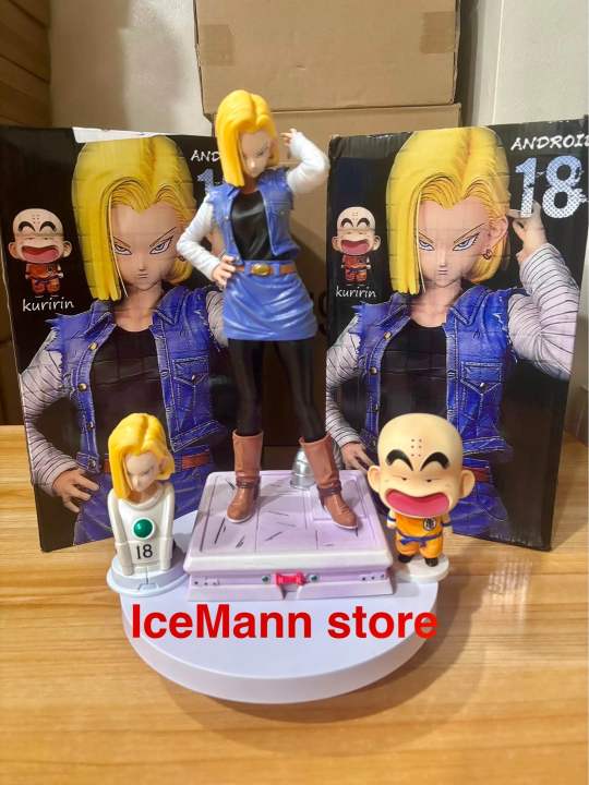 Android 18 action figure with 2 small figure, 28.5cm tall, knock off ...