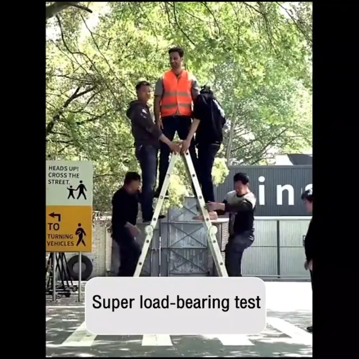 JX MALL ladder heavy duty Aviation aluminum alloy stairs foldable ...