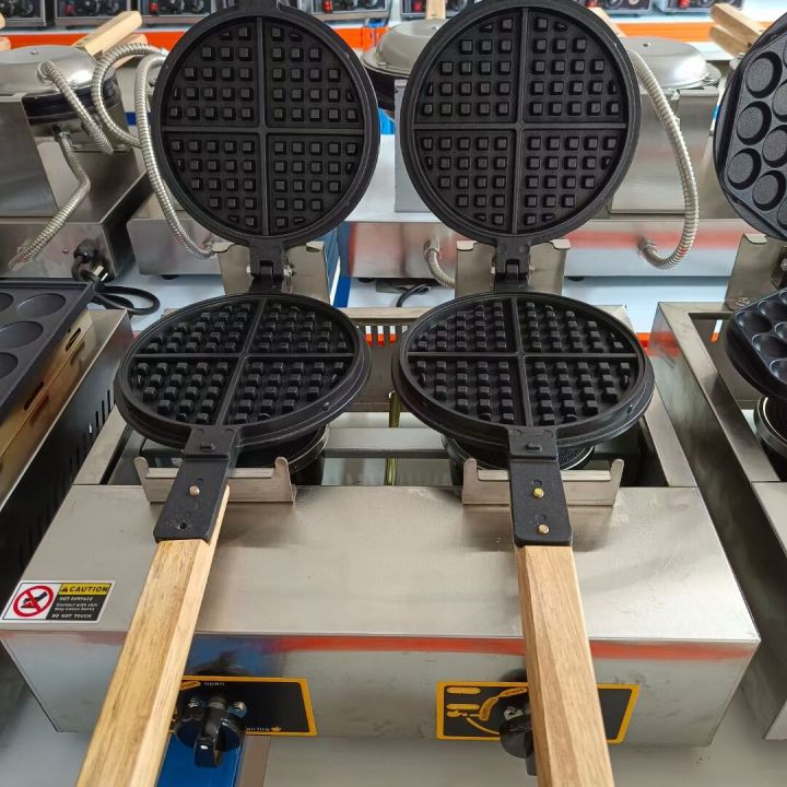 Si Zhi Gas Waffle Stove Commercial Double-Headed Muffin Machine Gas ...