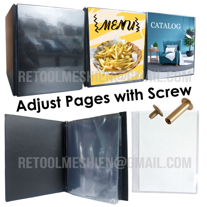 ADD as Many Pages as You Like! Screw Type Hard Cover A4 Menu/Catalog ...