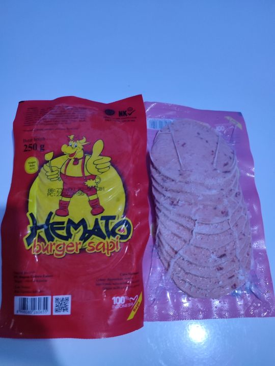 HEMATO DAGING BURGER SAPI ISI - 10 PCS- 250GR | Lazada Indonesia