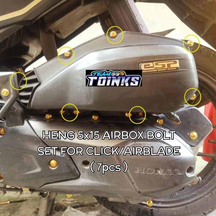HENG AIRBOX BOLT SET FOR HONDA CLICK 125/150 / AIRBLADE ( 7pcs ...